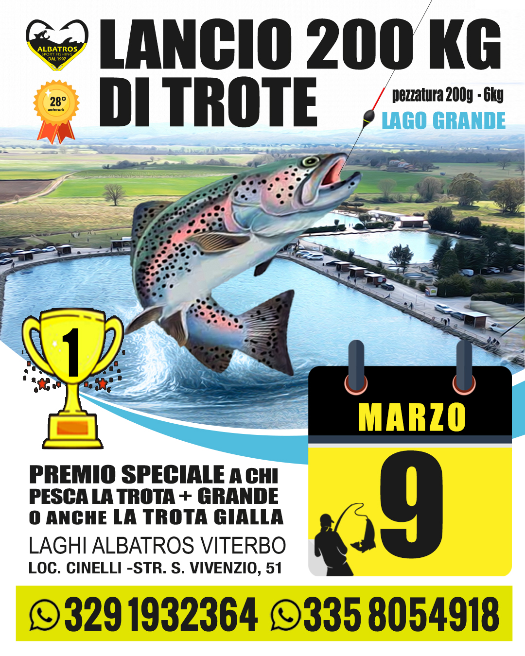 LANCIO 200 KG DI TROTE Domenica 9 Marzo